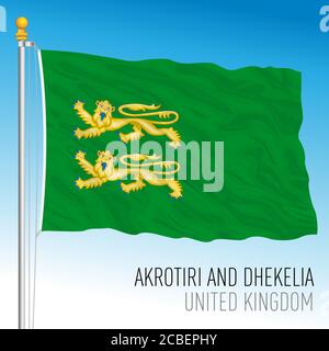 Map of Akrotiri with flag - vector illustration Stock Vector Image ...
