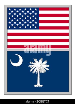 flag of the us state south carolina Stock Photo - Alamy
