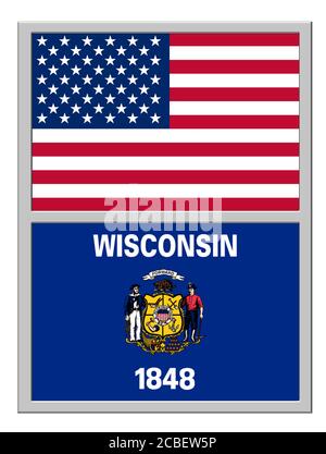 Flag of Wisconsin Stock Photo - Alamy