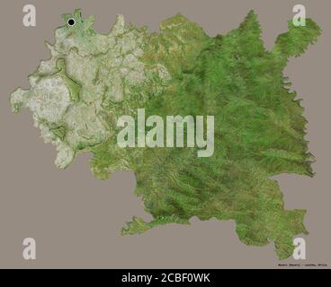 Shape of Maseru, district of Lesotho, with its capital isolated on ...