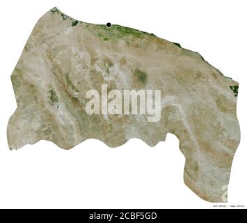 Map of Sirte, Libya, satellite view, map in 3d. Black and white Stock ...