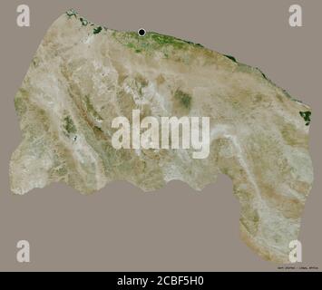 Map of Sirte, Libya, satellite view, map in 3d. Black and white Stock ...