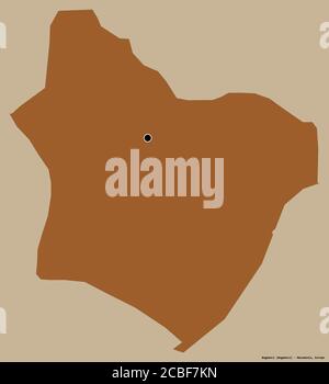 Shape of Bogdanci, municipality of Macedonia, with its capital isolated ...