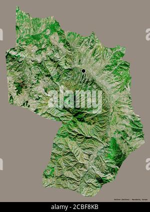 Delcevo, municipality of Macedonia. Solid color shape. Corner auxiliary ...