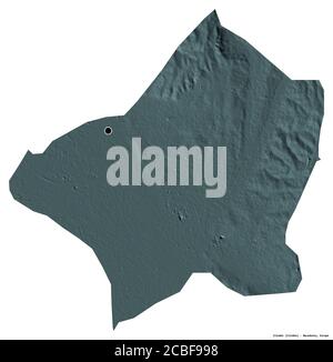 Shape of Ilinden, municipality of Macedonia, with its capital isolated ...