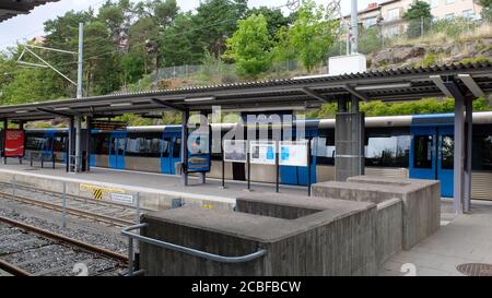 The metro station in Alvik, Stockholm Stock Photo - Alamy