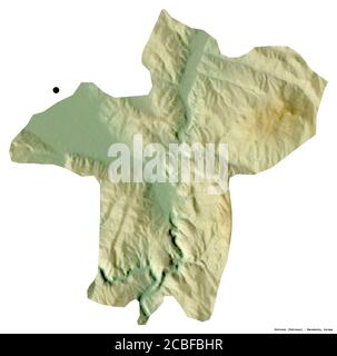 Shape of Petrovec, municipality of Macedonia, with its capital isolated ...
