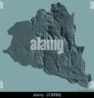 Prilep, municipality of Macedonia. Colored elevation map with lakes and ...