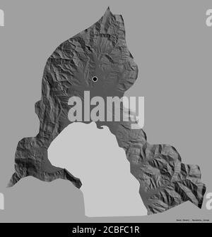 Resen, municipality of Macedonia. Bilevel elevation map with lakes and ...