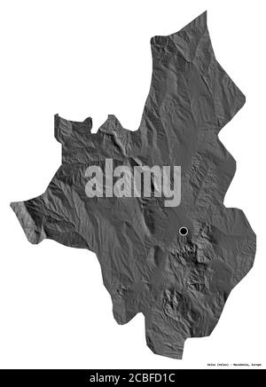 Veles, municipality of Macedonia. Elevation map colored in sepia tones ...