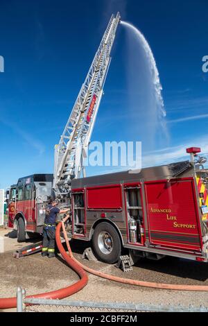 Dearborn, Michigan - Firefighters training with their equipment Stock ...