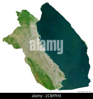 Shape of Karonga, district of Malawi, with its capital isolated on ...