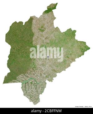 Shape of Kasungu, district of Malawi, with its capital isolated on ...