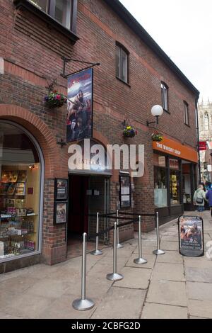 Sign outside the entrance to the Jorvik Viking Centre in the city of ...