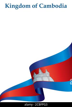 Flag of Cambodia, template for the award, an official document with the ...