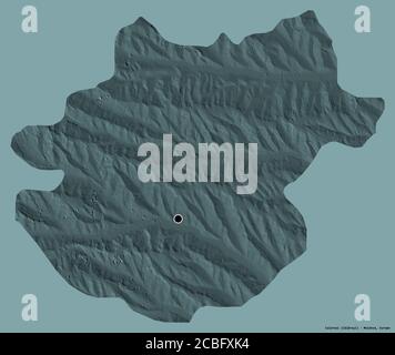 Calarasi, district of Moldova. Colored elevation map with lakes and ...