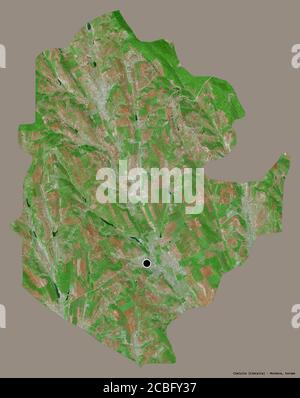 Cimislia, district of Moldova. Solid color shape. Locations and names ...