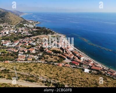 Agnone Cilento aerial view Stock Photo - Alamy