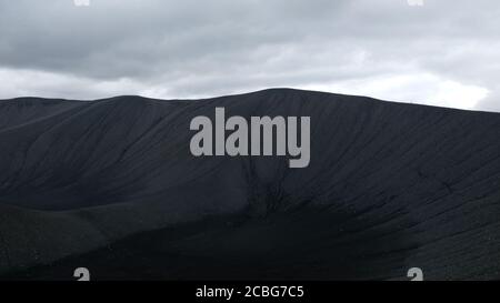 Hverfjall Crater, a tuff ring volcano. Landscape at lake Myvatn. Europe ...