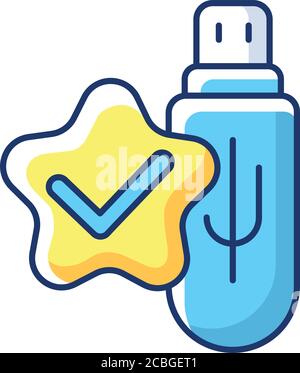 Connection success RGB color icon. Web notification, internet message ...