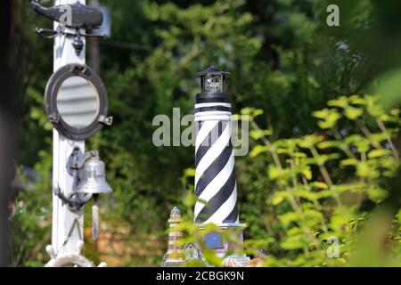 backyard nautical display Stock Photo - Alamy