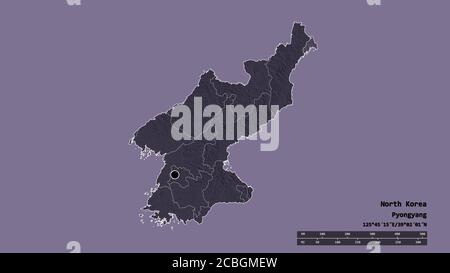 Map of the capital city Pyongyang with main streets, rivers, lakes ...