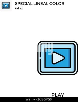 Play Special lineal color vector icon. Play icons for your business ...