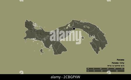 Map of the capital city Panama City with main streets, rivers, lakes ...