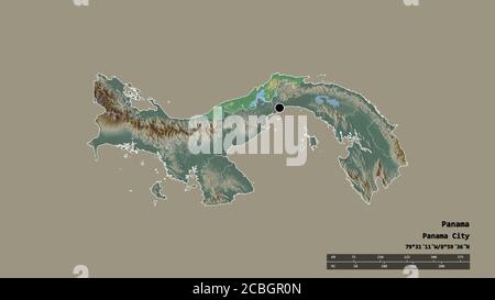 Map of the capital city Panama City with main streets, rivers, lakes ...