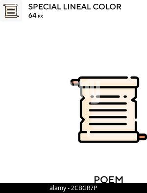 Poem Special lineal color icon. Illustration symbol design template for ...