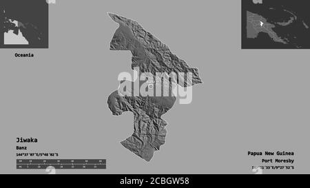 Shape of Jiwaka, province of Papua New Guinea, with its capital ...