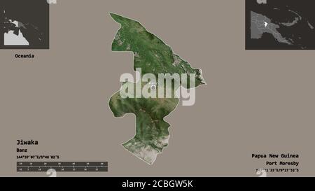 Shape of Jiwaka, province of Papua New Guinea, with its capital ...