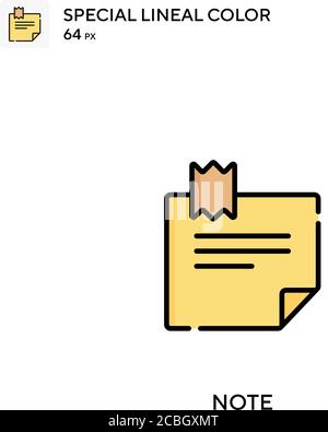 Note Special lineal color vector icon. Note icons for your business ...