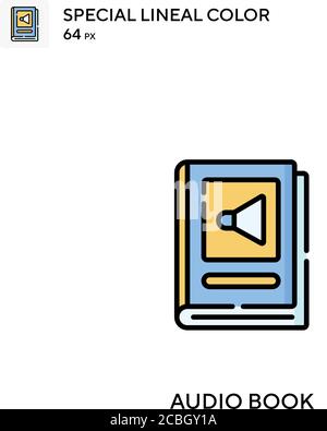 Audiobook Special lineal color vector icon. Audiobook icons for your business project Stock ...