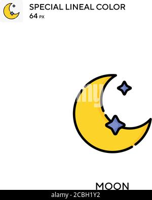 Moon Special lineal color vector icon. Moon icons for your business ...