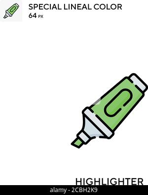 Highlighter Special lineal color vector icon. Highlighter icons for your business project Stock ...