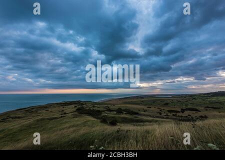 Sunrise on the French channel coast Stock Photo - Alamy