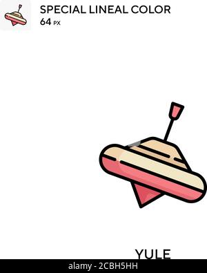 Yule log, traditional Christmas cake. Cartoon drawing, vector clip art ...