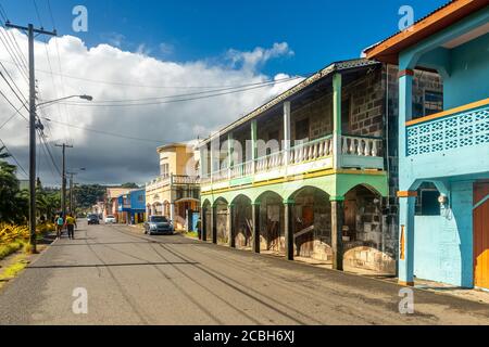 City center of caribbean town Georgetown, Charlotte, Saint Vincent and ...