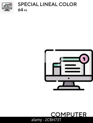 Computer Special lineal color vector icon. Computer icons for your ...