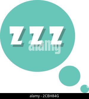 slang bubbles, zzz round sticker over white background, silhouette icon ...