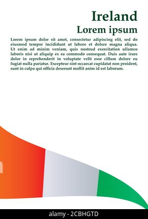 Flag of Ireland, Republic of Ireland. Template for award design, an ...