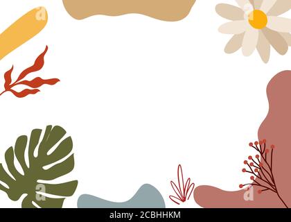 cute flower with leafs decoration Stock Vector Image & Art - Alamy