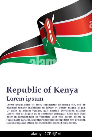 Flag of Kenya, template for the award, an official document with a flag ...