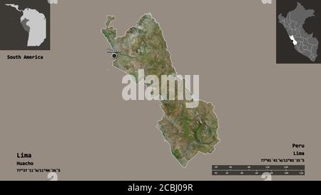 Lima map, satellite view, Peru Stock Photo - Alamy