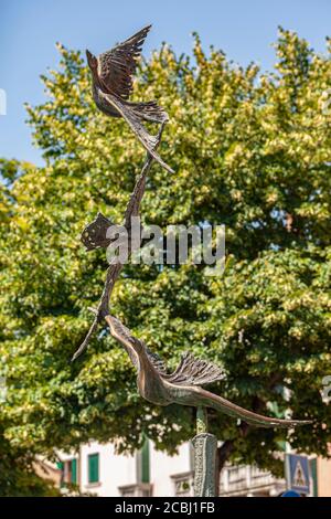 Bird statue in Treviso in Italy 2 Stock Photo - Alamy