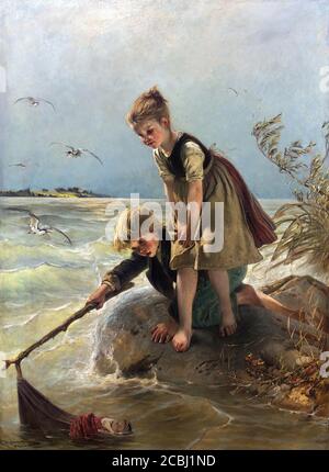 Raupp Karl - the Rescue - German School - 19th Century - Raupp Karl ...