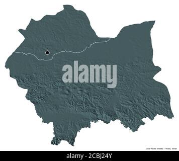 Shape of Lesser Poland, voivodeship of Poland, with its capital ...