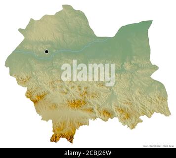 Shape of Lesser Poland, voivodeship of Poland, with its capital ...