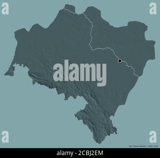 Lower Silesian, voivodeship of Poland. Colored relief with lakes and ...